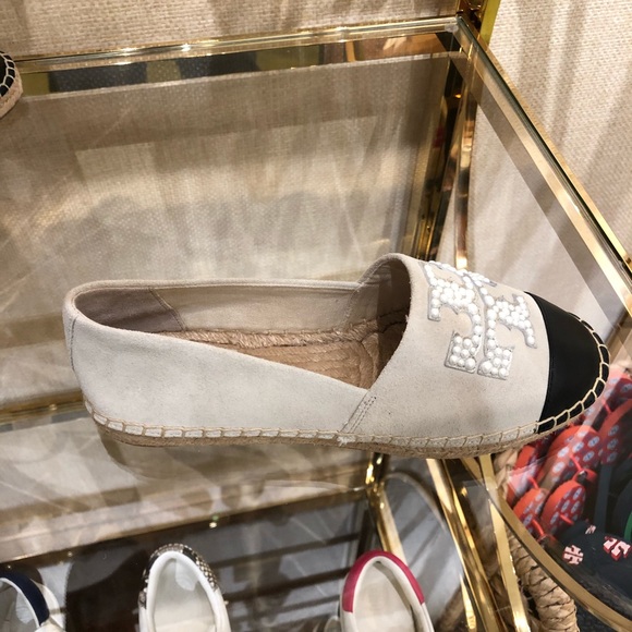 Tory Burch | Shoes | Tory Burch Pearl Logo Espadrille Shoe | Poshmark